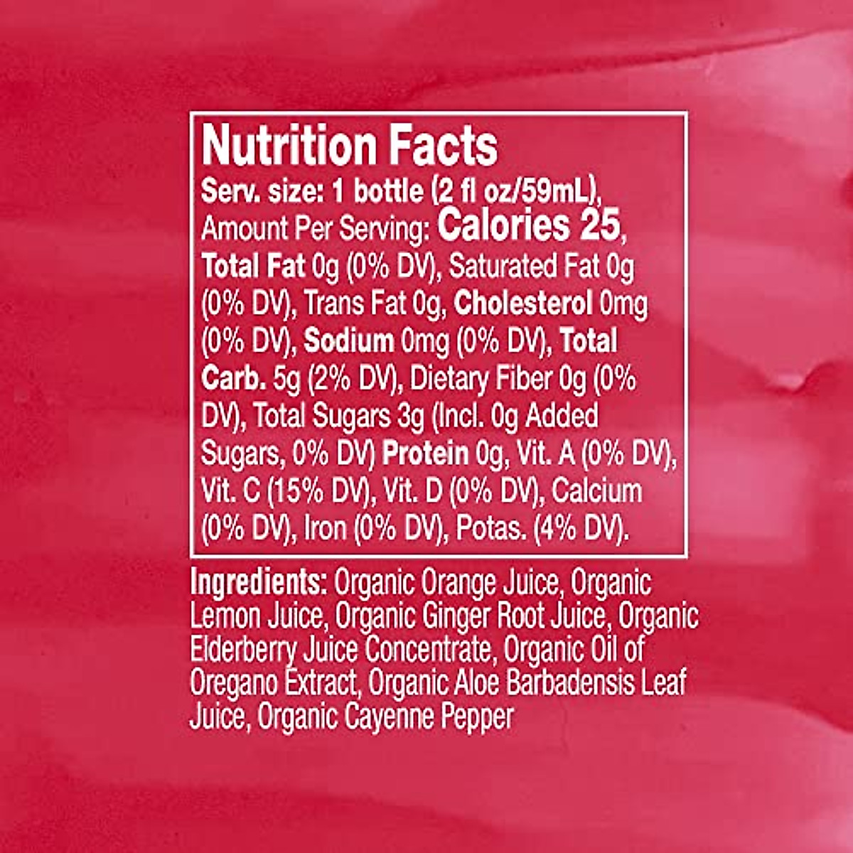 Vive Organic Wellness Rescue Shot, Ginger, Elderberry & Oil of Oregano, 2 Oz