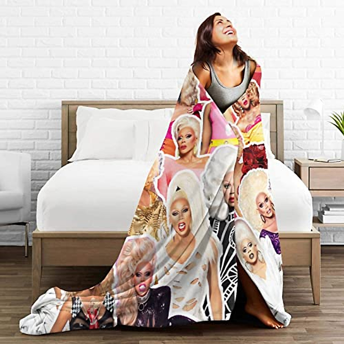 Blanket RuPaul Drag Race Soft and Comfortable Warm Fleece Blanket for Sofa,Office Bed car Camp Couch Cozy Plush Throw Blankets Beach Blankets
