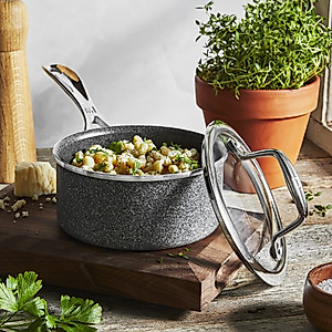 ZWILLING Vitale 1-qt Nonstick Saucepan with Lid, Aluminum, Scratch Resistant, Made in Italy