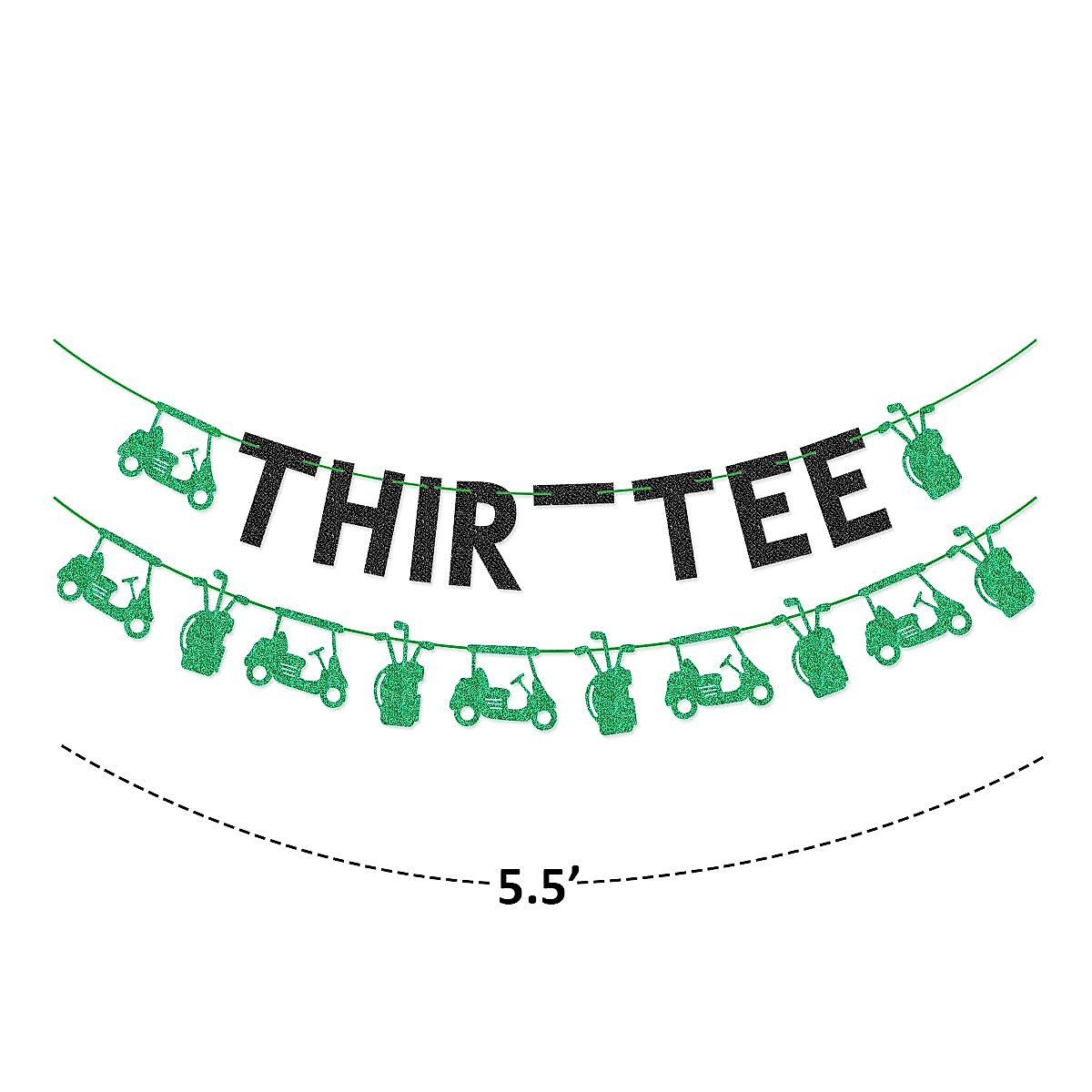 Thir Tee Golf 30th Birthday Banner Let's Partee Banner for Golf 30th Birthday Party Decorations