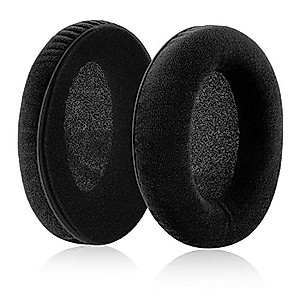 Jecobb HD598 Earpads Replacement Ear Cushion Pads with Protein Leather and Memory Foam for Sennheiser HD598 Series HD598SE HD598CS HD515 HD555 HD595 HD518 Over Ear Headphones ONLY (Black/Velvet)