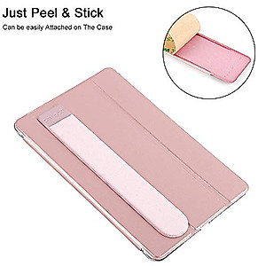 Spessn Compatible for Pencil Holder Sticker, Elastic Lycra Stylus Pocket iPad Screen Pen Protective Pouch Adhesive Sleeve for Pencil - Rose Gold