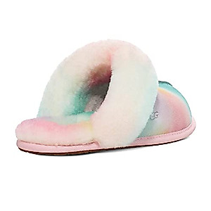 UGG Women's Scuffette II Watercolors Slipper, Rainbow Blend, 8