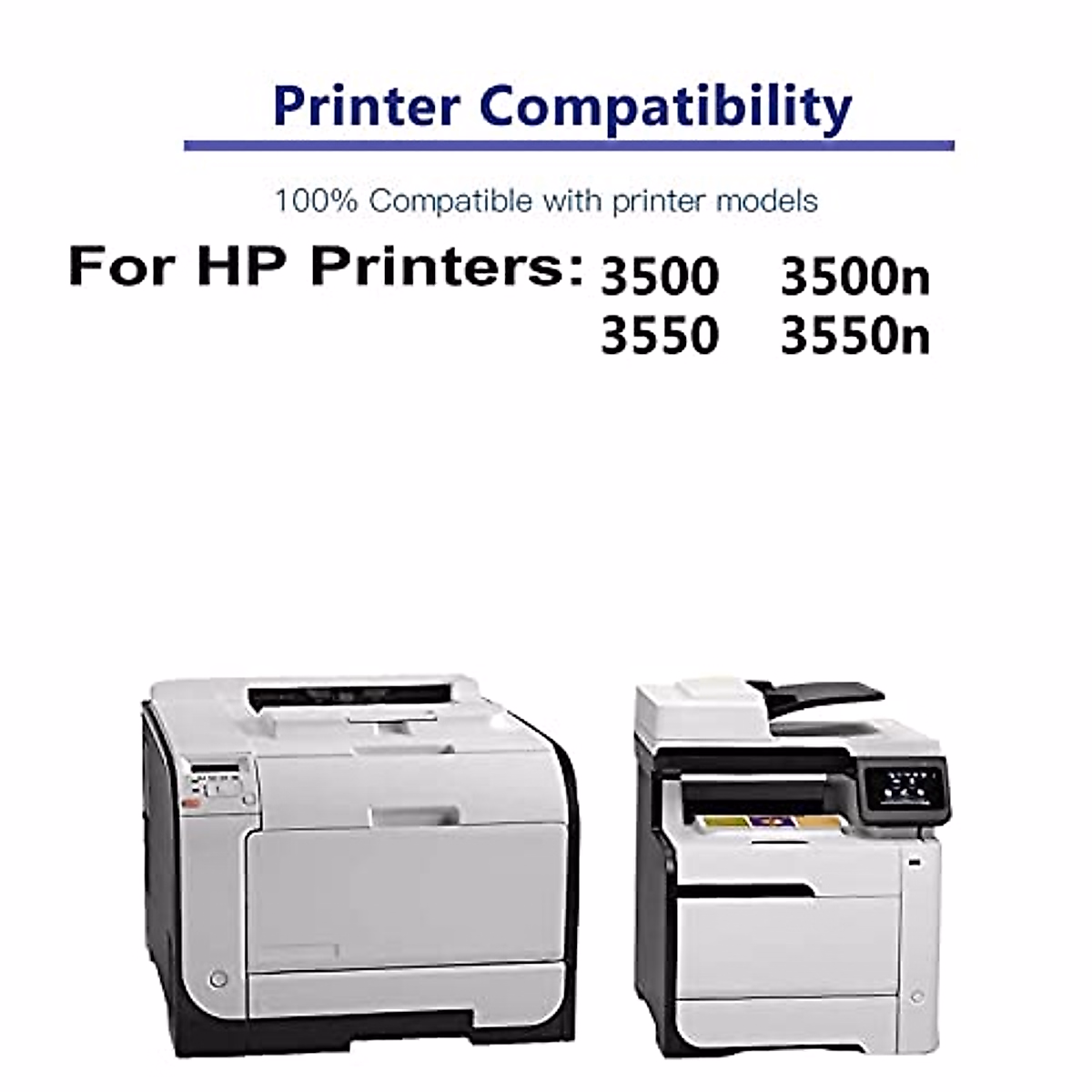 2-Pack (Yellow) Compatible High Yield 308A 309A (Q2672A) Laser Printer Toner Cartridge use for HP 3500 3500n 3550 3550n Printer