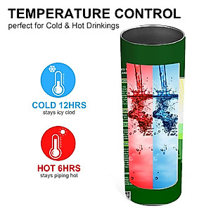 Fuck Off Back woods Insulated Skinny Tumblers Cup Coffee Mug with Lid Funny Gift 20oz - Reusable Stainless Steel Water Bottle for Hot & Cold Drinks Tea Cup Iced Coffee Travel Mug Fake Nozzle