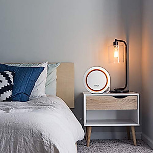 AVARI™ 500 Orange Desktop Personal Air Purifier for Filtering Personal Breathing Zone. Ultra Quiet Electro-Static Filters to 0.1 Micron