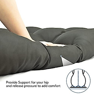 Alurzio Bench Cushion for Outdoor Indoor Furniture, 51.2X19.7Inches,1pc Set, Window Seat Cushions,Thick Recliner Chair Patio Bench Cushion, Machine Washable and Dryer, Waterproof and Durable,Black