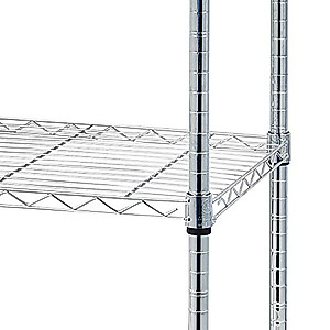 Lovinland Heavy Duty 5-Shelf Shelving Units and Storage on Wheels, Adjustable Carbon Steel Wire Unit Rack for Garage, Kitchen, Office