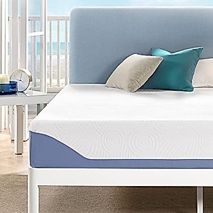 Mellow 10 Inch Cooling Gel-Infused Memory Foam Bed Mattress, Medium Firm Sleep and Breathable Fabric Cover, Full , Mattress In A Box