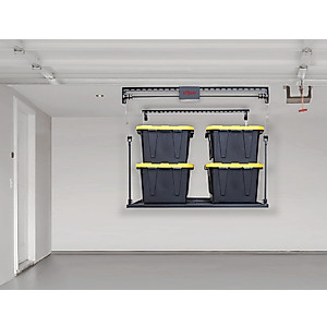 Origami Garage Ceiling Storage Racks Motorized, Heavy Duty 52" x 25" Platform - Remote Controlled Electric Garage Overhead Storage Racks with 250 LBs Weight Capacity, Adjustable Height