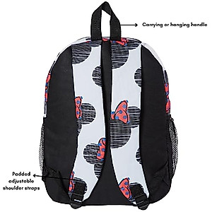 Disney Minnie Mouse Backpack for Kids and Adults, 16 inch, Red and White