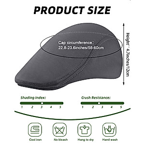 Foaincore 12 Pieces Newsboy Hat for Men, Flat Caps Bulk Driving Cabbie Hunting Hat