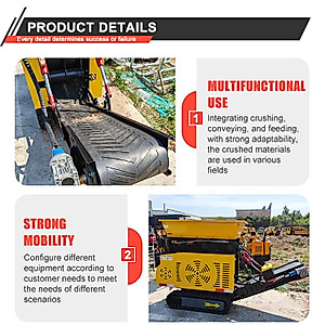 Mining Quarry Mobile Stone Crusher Mini Stone Mobile Jaw Crusher with Belt Conveyor Stone Crusher Machine