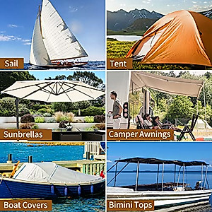 Ultrastrong Fabric Repair Tape- Super Sticky Waterproof Repair Tape to Fix Tent Camper Canvas RV Awning Weather Resistant Repair Kit for Sail Tarp Boat Covers and More(16.4' x 3.15'')