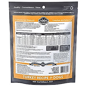 Northwest Naturals Freeze Dried Raw Diet for Dogs Freeze Dried Nuggets Dog Food – Turkey – Grain-Free, Gluten-Free Pet Food, Dog Training Treats – 12 Oz.