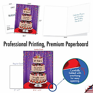 NobleWorks - 18th Milestone Birthday Card (8.5 x 11 Inch) - 18 Year Old Celebration, Stationery from All of Us - Year Time Count 18 J9404MBG-US