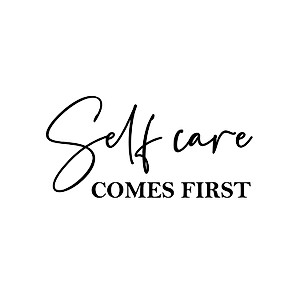 Vinyl Wall Art Decal - Self Care Comes First - 7.5" x 15" - Trendy Motivational Skin Care Quote Sticker for Home Bedroom Closet Bathroom Mirror Boutique Beauty Salon Decor (Black)