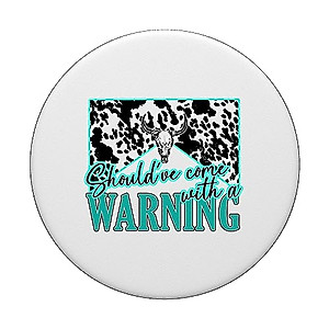 Leopard Cow Skull Should've Come With A Warning Western PopSockets Swappable PopGrip