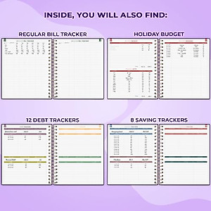 Clever Fox Budget Planner – Coiled Budget Book with Colorful Pages, Monthly Financial Planner, Budgeting Organizer & Expense Tracker Notebook, Finance Journal, 8.5x9.5″ Hardcover – Purple