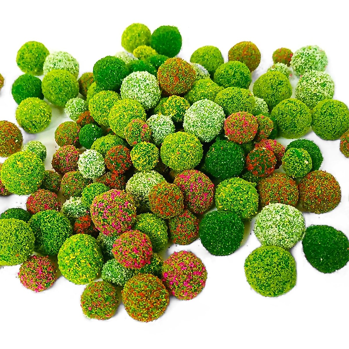 OrgMemory 120 Pcs Model Flower Trees, Model Scenery, Scenery Railroad Layout Scene Decoration Architecture Model Landscape Layout Cluster Flower Vegetation Mini Model Trees Flower