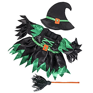 Wicked Witch Costume Teddy Bear Clothes Outfit Fits Most 14" - 18" Build-a-bear and Make Your Own Stuffed Animals