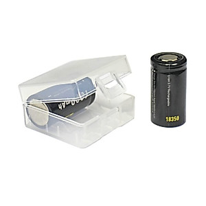 Heyiarbeit Battery Storage Case Holder Box for 2 18350 Batteries, Clear Color (5 Pack)