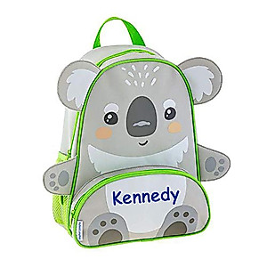 Stephen Joseph Kids Backpack - Personalized Book Bag - Koala Sidekick Backpack - Back to School Travel Tote Bag with Custom Name