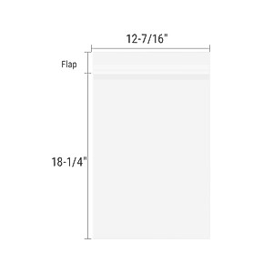 Golden State Art, 50 Pack Clear Bags for 12x18 Mats, Pictures, Acid-Free, 12 7/16" x 18 1/4"