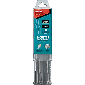 Makita B-60850 5/32" x 6" SDS-Plus Bit, 2-Cutter, 10/Pk