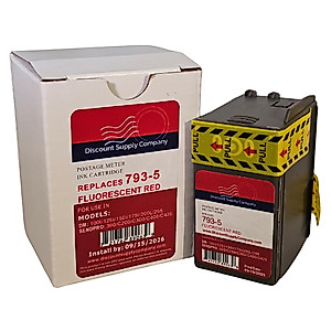 Discount Supply Company Compatible 793-5 Red Ink Cartridge Postage Models: P700, DM100i, DM125i, DM150i, DM175i, DM200L, DM225 Postage Meters