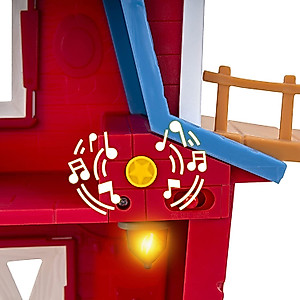 Dino Ranch Clubhouse,Large 12-Inch Playset with Lights & Sound,Features Silo with Slide,Bridge,Extendable Room,2 Dino Ranchers,2 Dinos - Toys for Kids - Amazon Exclusive