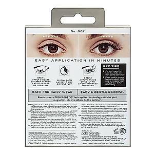Eylure PROMAGNETIC Eyeliner & Lash Kit, No 007 Natural Fiber Eyelashes, Black