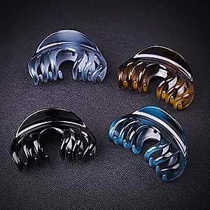 Large Hair Claw Clips With Strong Hold for Women - 4 Inch Non-Slip Octopus Clamps for Long Thick Hair (3 Pack)