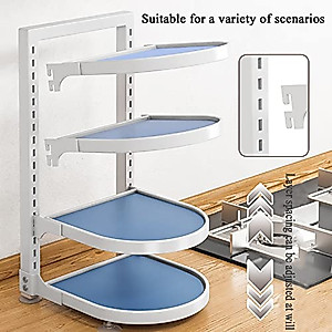 YUEGOO Kitchen Sinks Solid Under Sink Storage, Under Cabinet Storage Rack Multifunctional Bathroom Sink Storage Pot Rack Under Sink Rack Shelf/White/25.5 * 29.5 * 33cm