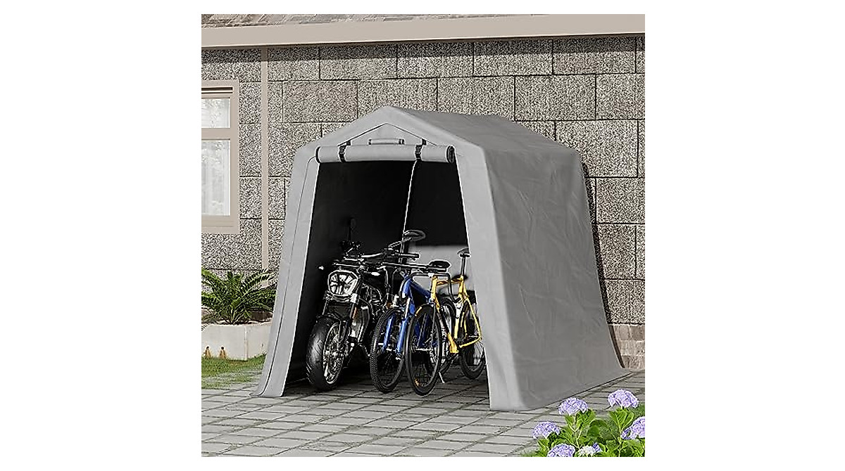 Greesum 6x6 Storage Shed Canopy - Heavy Duty & Waterproof