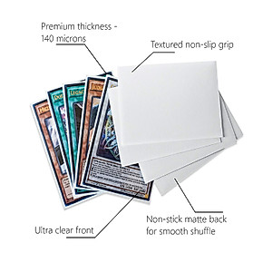 TitanShield (150 Sleeve/White) Small Japanese Sized Trading Card Sleeves Deck Protector for Yu-Gi-Oh, Cardfight!! Vanguard & Photocards