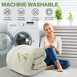 Premium Viscose Made from Bamboo Queen Size Mattress Topper for Back Pain, 1200 GSM Quilted Fitted Extra Thick Mattress Pad,Pillow Top Mattress Cover with Deep Pocket Up to 21 Inches（60 * 80inch）