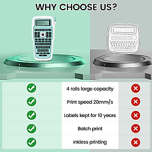 Vixic Handheld Label Maker Machine with Tape,E1000 Label Printer with QWERTY Keyboard Easy to Use Portable Label Makers for Industrial Work Home School Office Organization Green