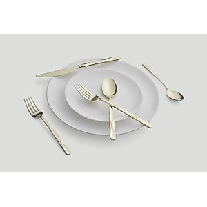 Cambridge Ayden Champagne Mirror Piece Flatware Set, 20 Count, Metallic
