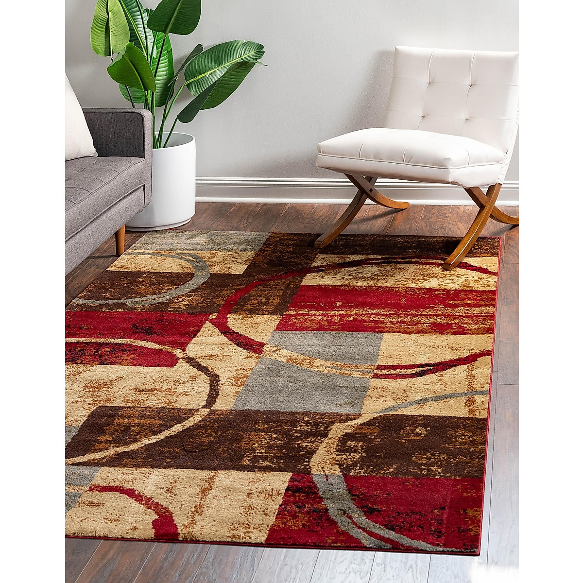 Rugs.com Cafe Collection Rug – 10' x 14' Multi Medium Rug Perfect for Living Rooms, Large Dining Rooms, Open Floorplans
