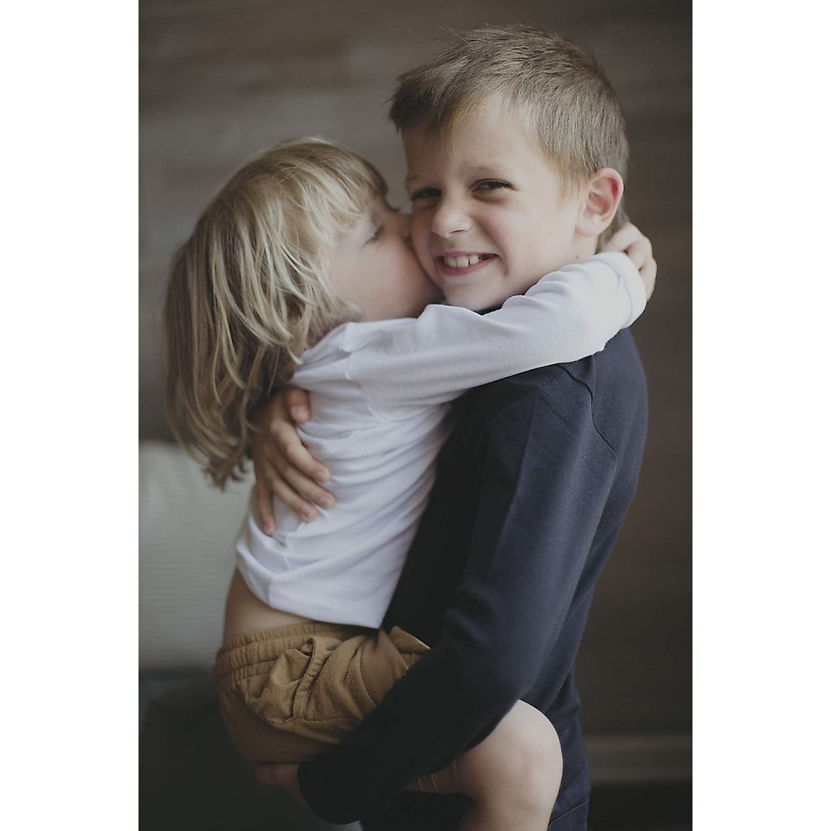 Brix Boys' Long Sleeve Tees - Shirts 4 Pack Cotton Crewneck Multipack Basic T-Shirts.