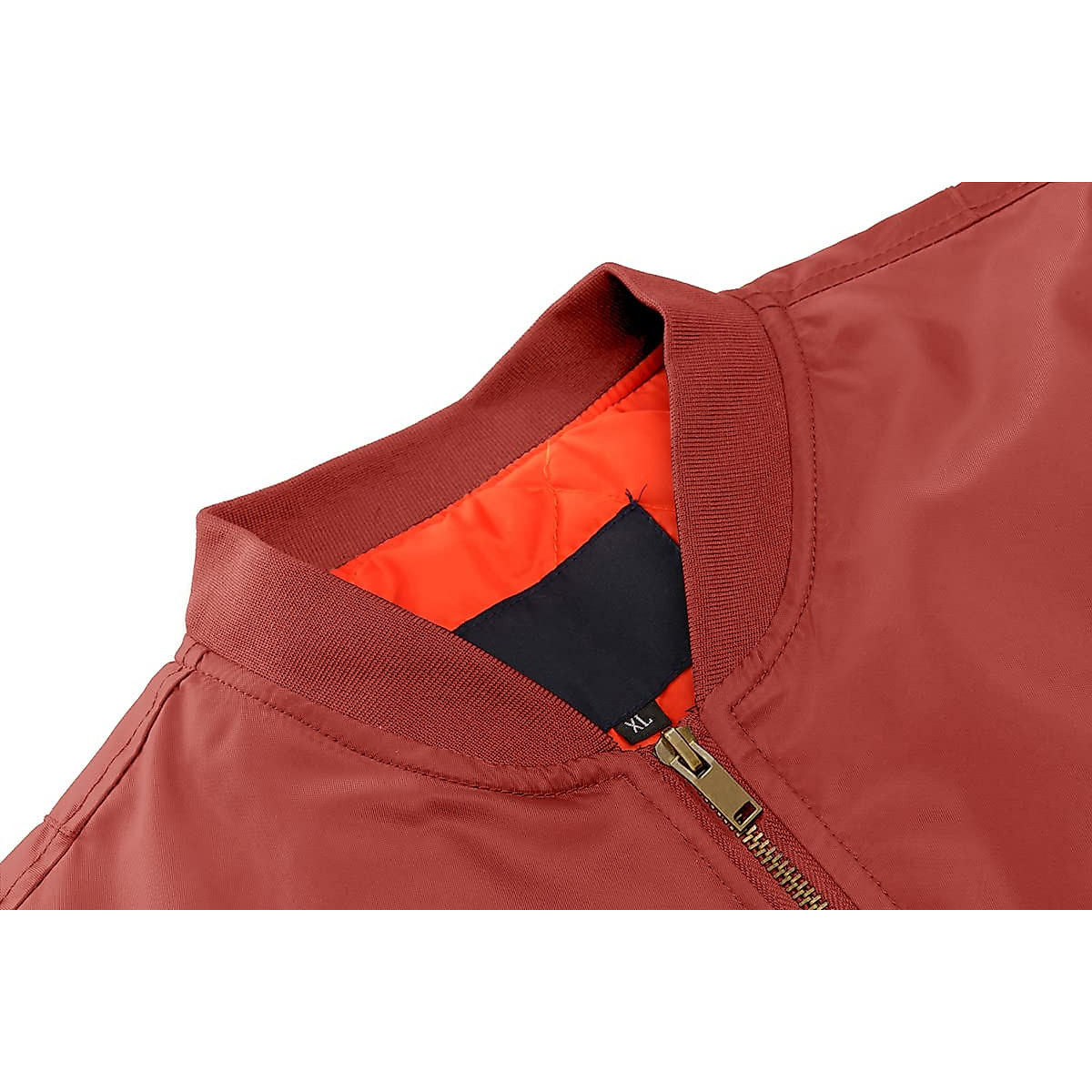 CRYSULLY Men's Tactical Military Cargo Bomber Jacket Softshell Windbreaker Coat Orange Red