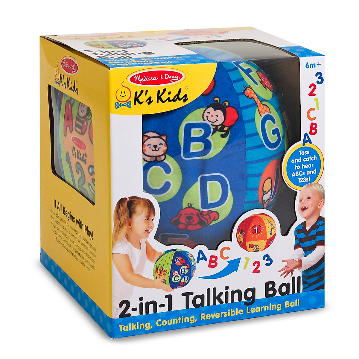 Melissa & Doug K's Kids 2-in-1 Talking Ball Educational Toy - ABCs and Counting 1-10
