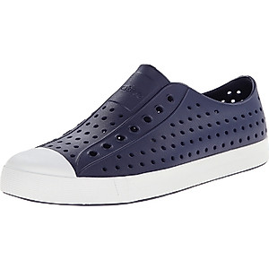 Native Shoes, Jefferson, Lightweight Sneaker for Adults, Regatta Blue/Shell White, 11 M US Women/9 M US Men