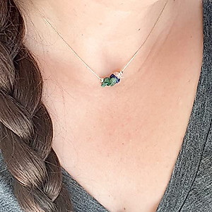 Silver Taurus Necklace Raw Crystals Zodiac Necklace for Women, Natural Stone Zodiac Sign Choker Astrology Jewelry Healing Crystals Horoscope Gifts