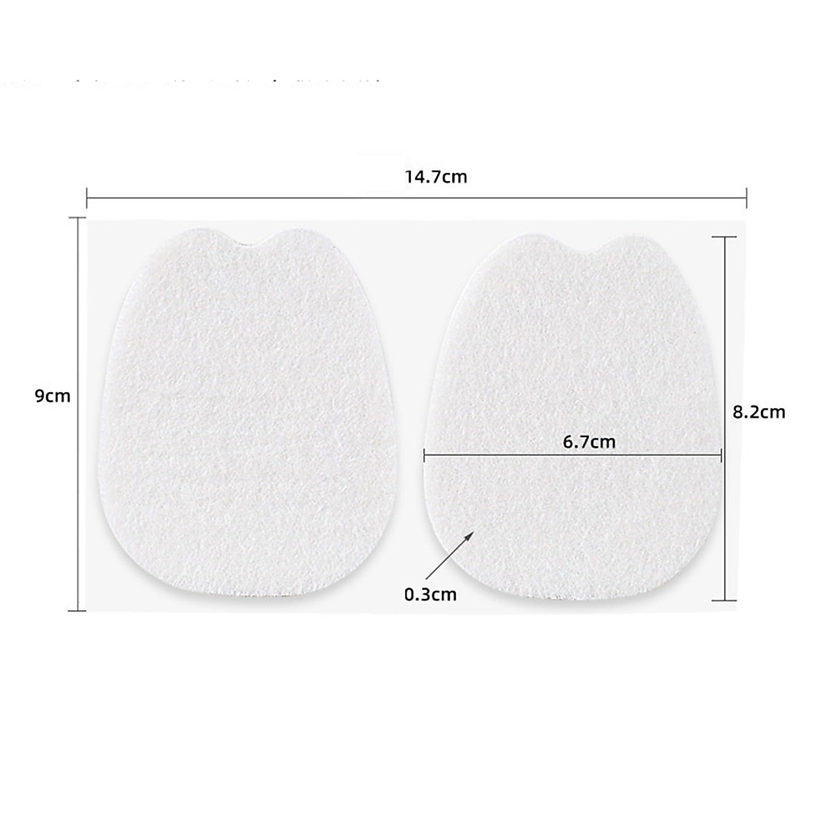 3 Pairs Self-Adhesive Shoe Inserts Tongue Pads Cushion for Shoes Adhesive Tongue Pads for Shoes Tongue Pads Non Slip Tongue Cushion Inserts Shoe Pads for Men and Women (White, One Size)