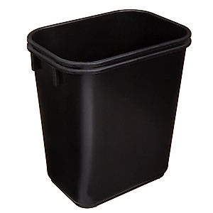 AmazonCommercial 3 Gallon Commercial Office Wastebasket, Black, 2-Pack
