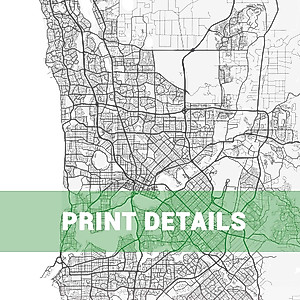 Dear Mapper Perth Australia View Abstract Road Modern Map Art Minimalist Painting Black and White Canvas Line Art Print Poster Art Print Poster Home Decor (Set of 3 Unframed) (16x24inch)