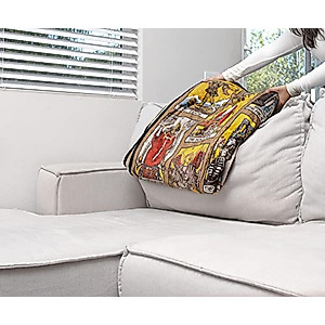 Tarot Card Collage Fleece Throw Blanket | Plush Soft Polyester Cover for Sofa and Bed, Cozy Home Decor, Luxury Room Essentials | Zodiac Astrology Gifts for Adults and Teens | 45 x 60 Inches