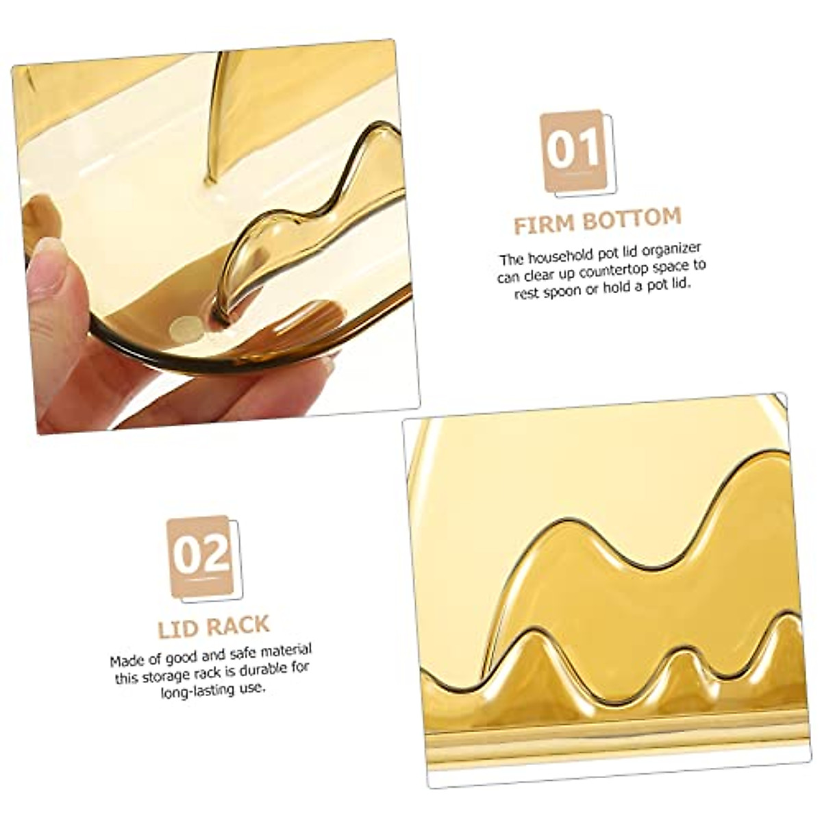 YARNOW Pot Lid and Spatula Holder Household Gadgets Pot Lid Stand Pot Lid Holder Pan Cover Holder Pan Cover Stand Kitchen Spoon Stand Home Pan Organizer Plastic One Body Bracket